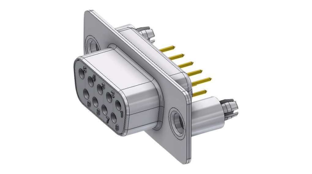 DTS09SY/2M86UN | Deltron Connectors D-Sub socket, Socket, DE-9, Radial Leads | Distrelec Sweden